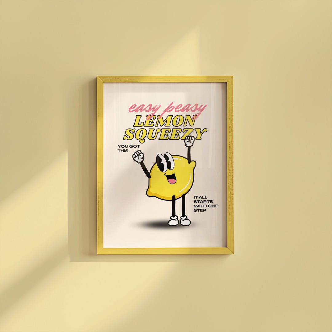 Easy Peasy Lemon Squeezy, Printable Classroom Poster, Digital Prints ...