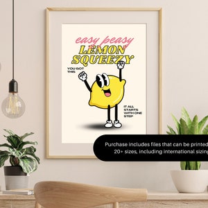 Easy Peasy Lemon Squeezy, Printable Classroom Poster, Digital Prints ...