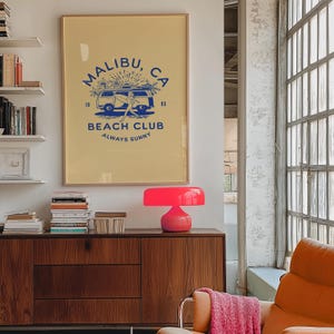 Malibu Art Prints, Malibu Beach Photo, Preppy Surfer Print, Beach House Art, Digital Art Prints ...