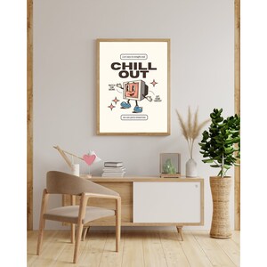 Chill Out-digital Download-wall Print-tv Retro Cartoon-digital Print ...