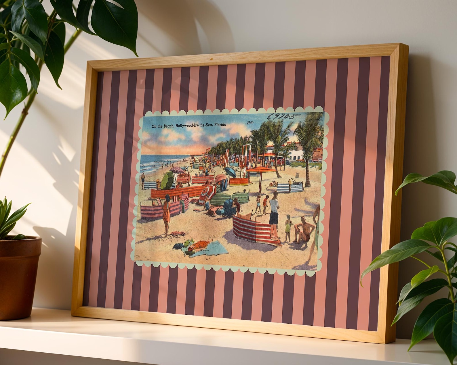 Retro Florida Beach Art Print: Vintage Travel Poster (digital Download ...