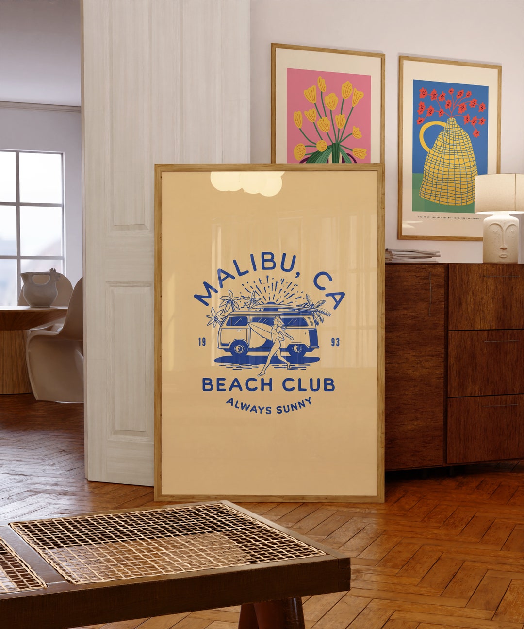 Malibu Art Prints, Malibu Beach Photo, Preppy Surfer Print, Beach House Art, Digital Art Prints ...
