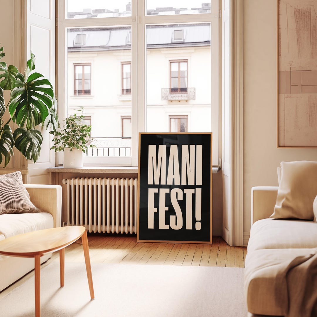 Manifest Art Print, Manifesting Posters, Inspirational Quote, Digital ...