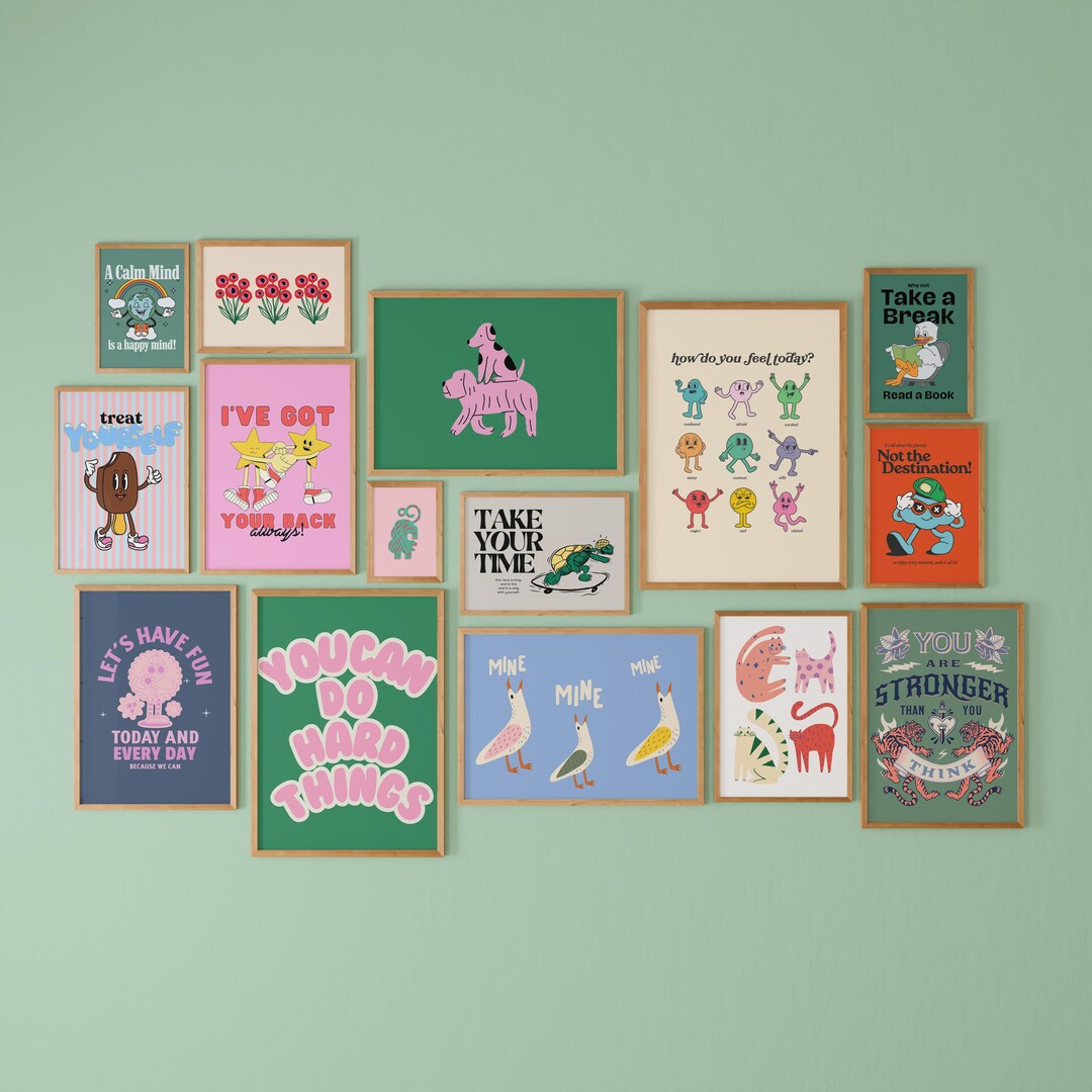 Set of 15 Kids Posters, School Printables, Playroom Prints, Classroom ...