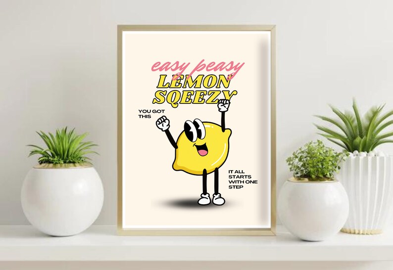 Easy Peasy Lemon Squeezy Printable Classroom Poster Digital - Etsy Canada