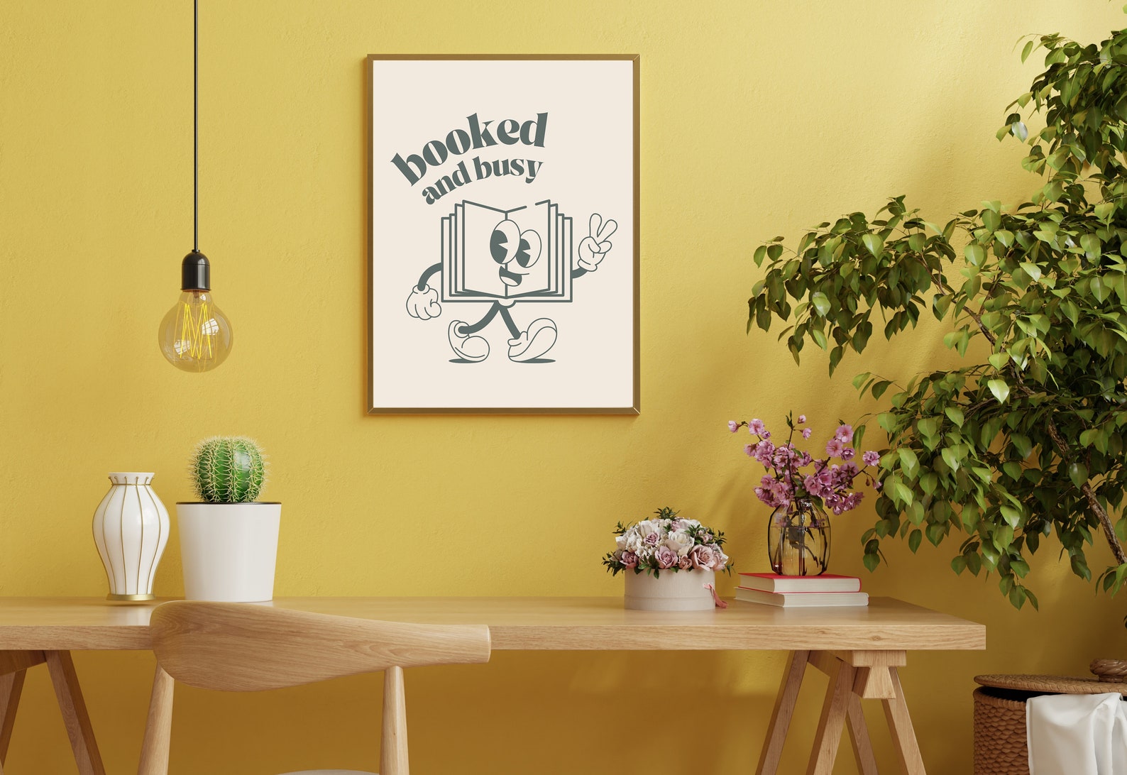 Classroom Art Decor-book Wall Art-retro-poster Print-booked and Busy ...