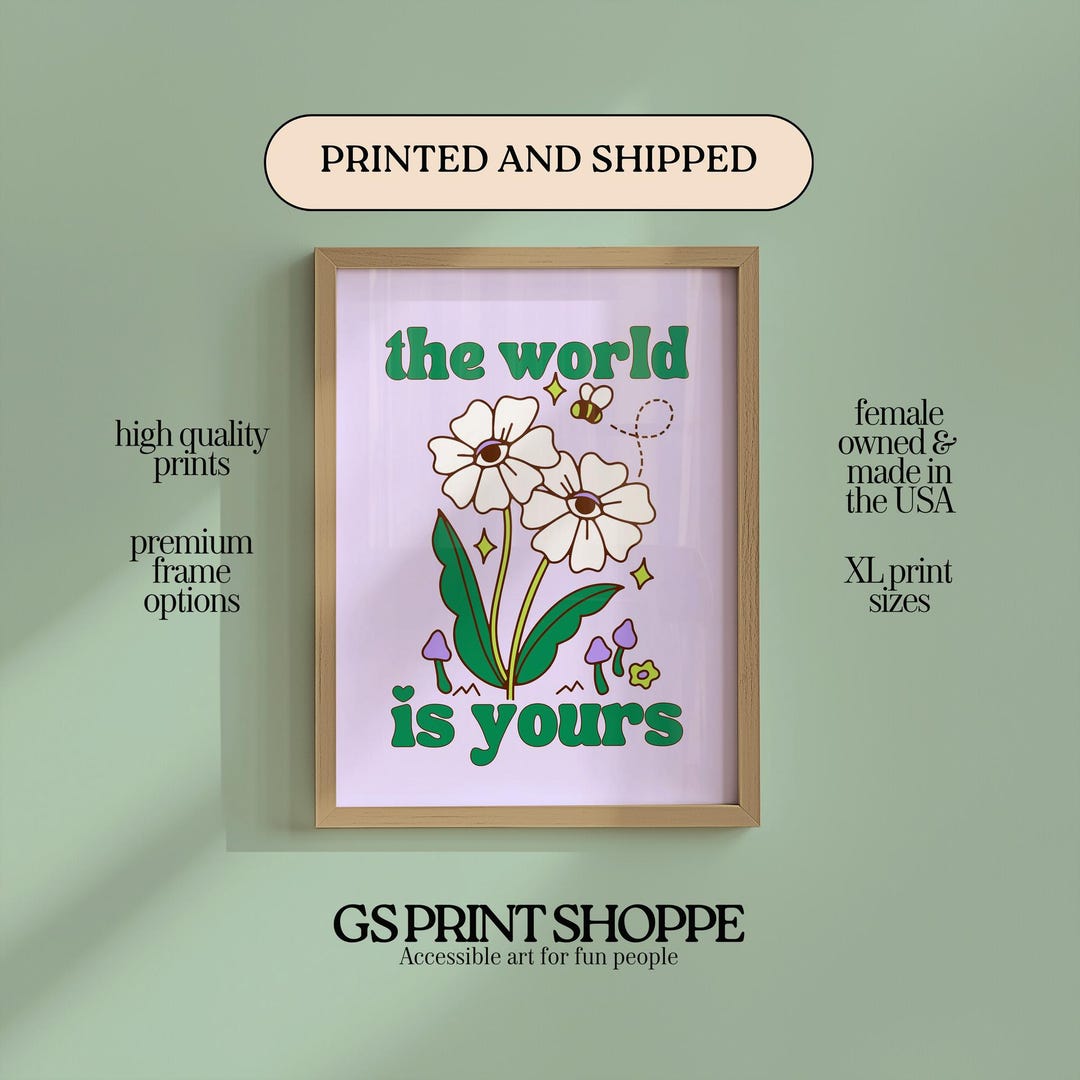 The World is Yours Vertical Art Print - Etsy