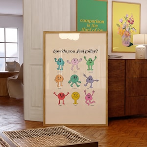 How Do You Feel Today? Retro Quote, Digital Prints Wall Art, Digital ...
