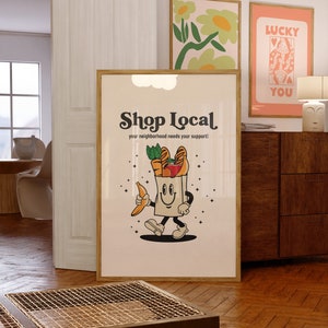 Shop Local, Digital Prints, Wall Art Decor, Kitchen Printable Art ...