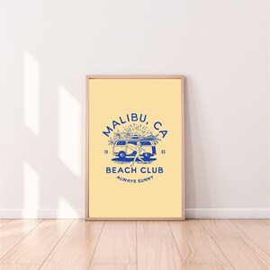 Malibu Art Prints, Malibu Beach Photo, Preppy Surfer Print, Beach House Art, Digital Art Prints ...