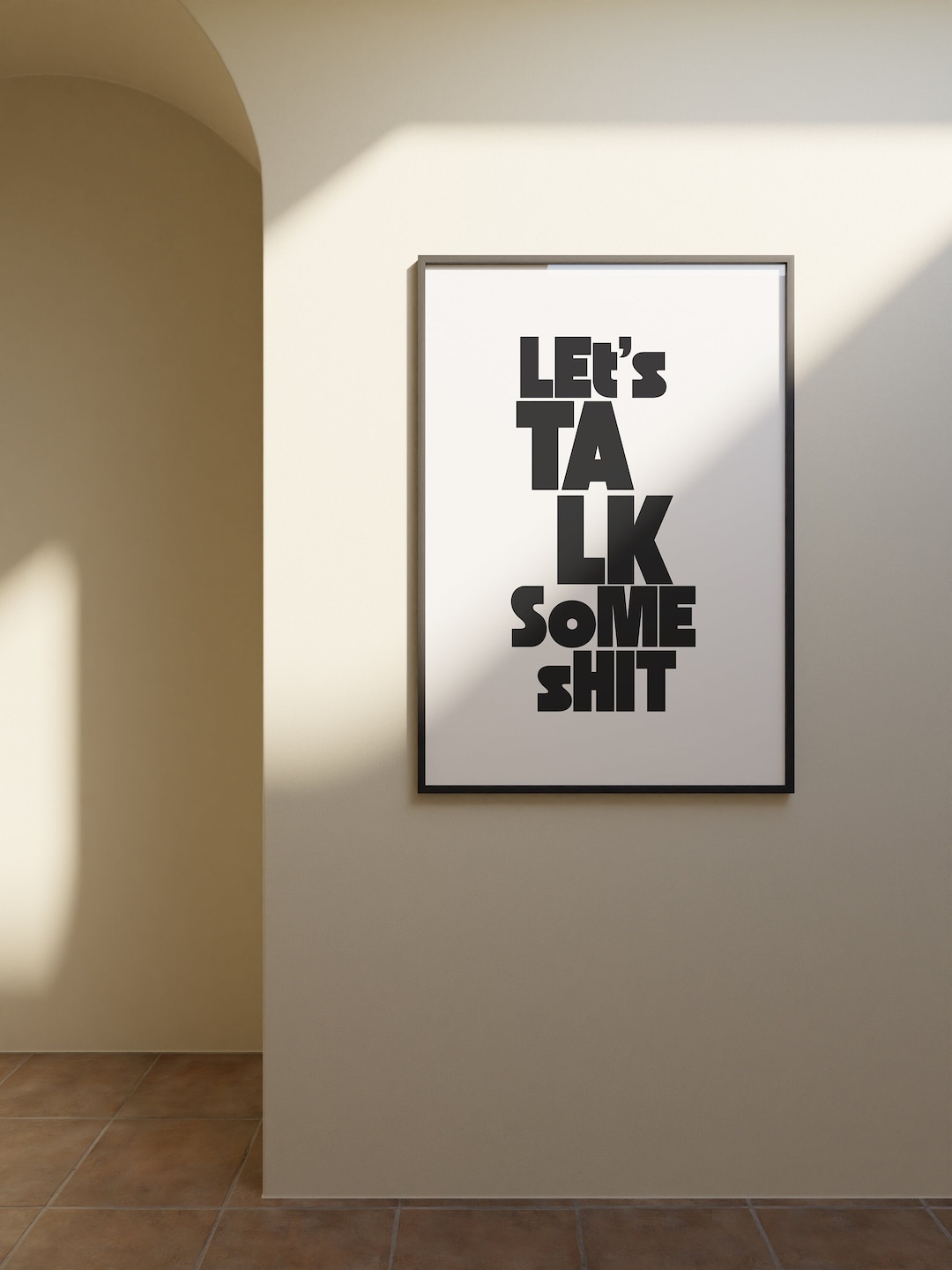 Talk Shit Art Print, Digital Prints, Wall Art Print, Typography Prints ...