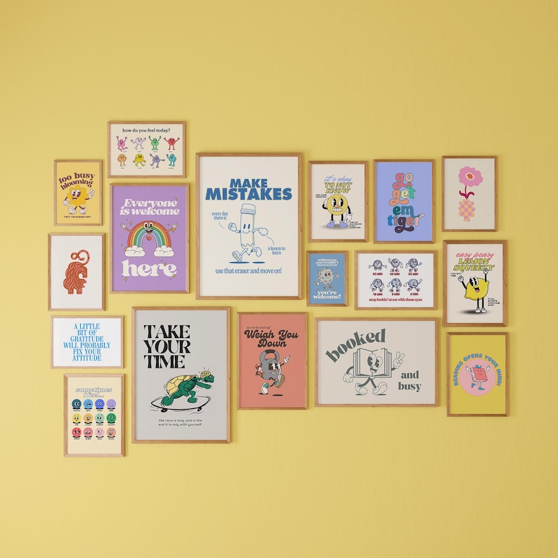 Kids' Room Poster Set: Playroom & Classroom Decor (digital Downloads ...