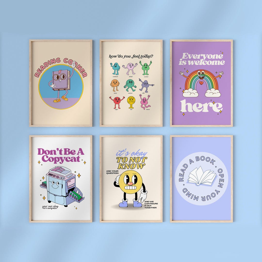 Gallery Wall Set, School Posters, Printable Wall Art, School Gallery ...