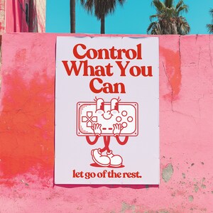 Retro Mental Health Print, Things You Can Control, Therapy Office Decor ...