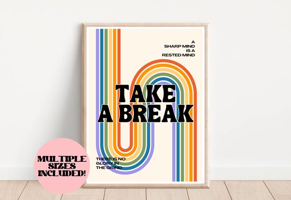 Take a Break-digital Download-wall Print-retro-downloadable - Etsy