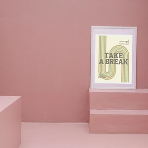 Take a Break-digital Download-wall Print-retro-downloadable Print ...