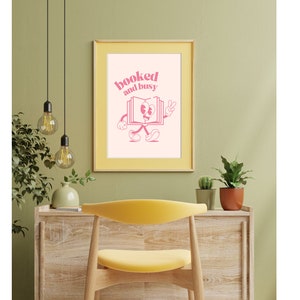 Booked and Busy, Retro Quote, Digital Prints Art, Downloadable Art ...