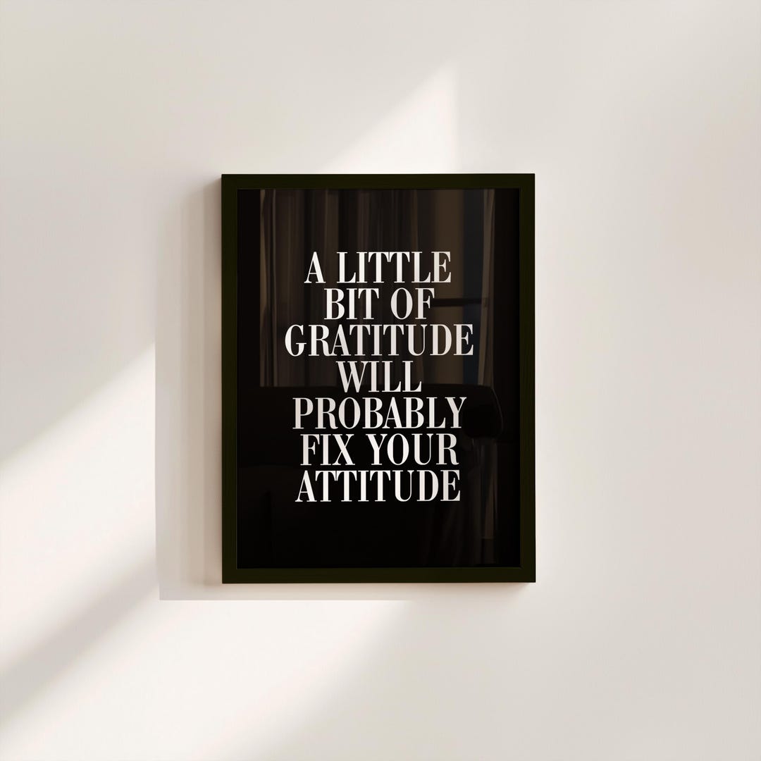 Quote Wall Posters, Gratitude Wall Art, Empowerment Art, Retro Decor ...