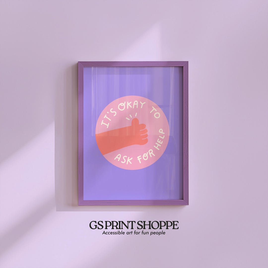 Ask for Help-classroom Art Decor-digital Prints-wall Art Print ...