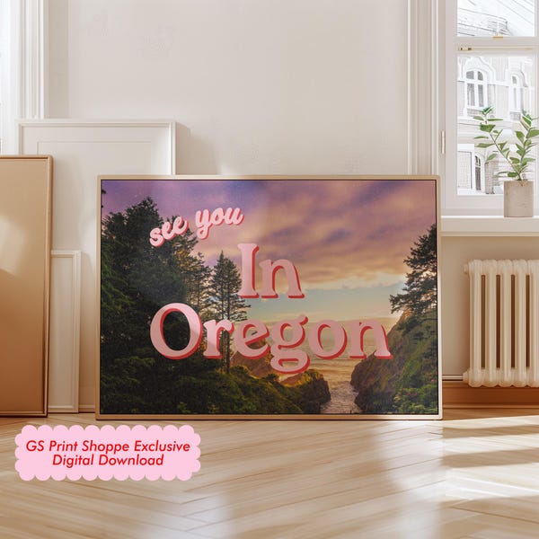 Oregon Print - Etsy