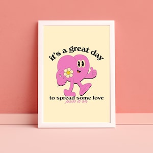 Spread Some Love-digital Print-wall Art Print-vintage Poster ...