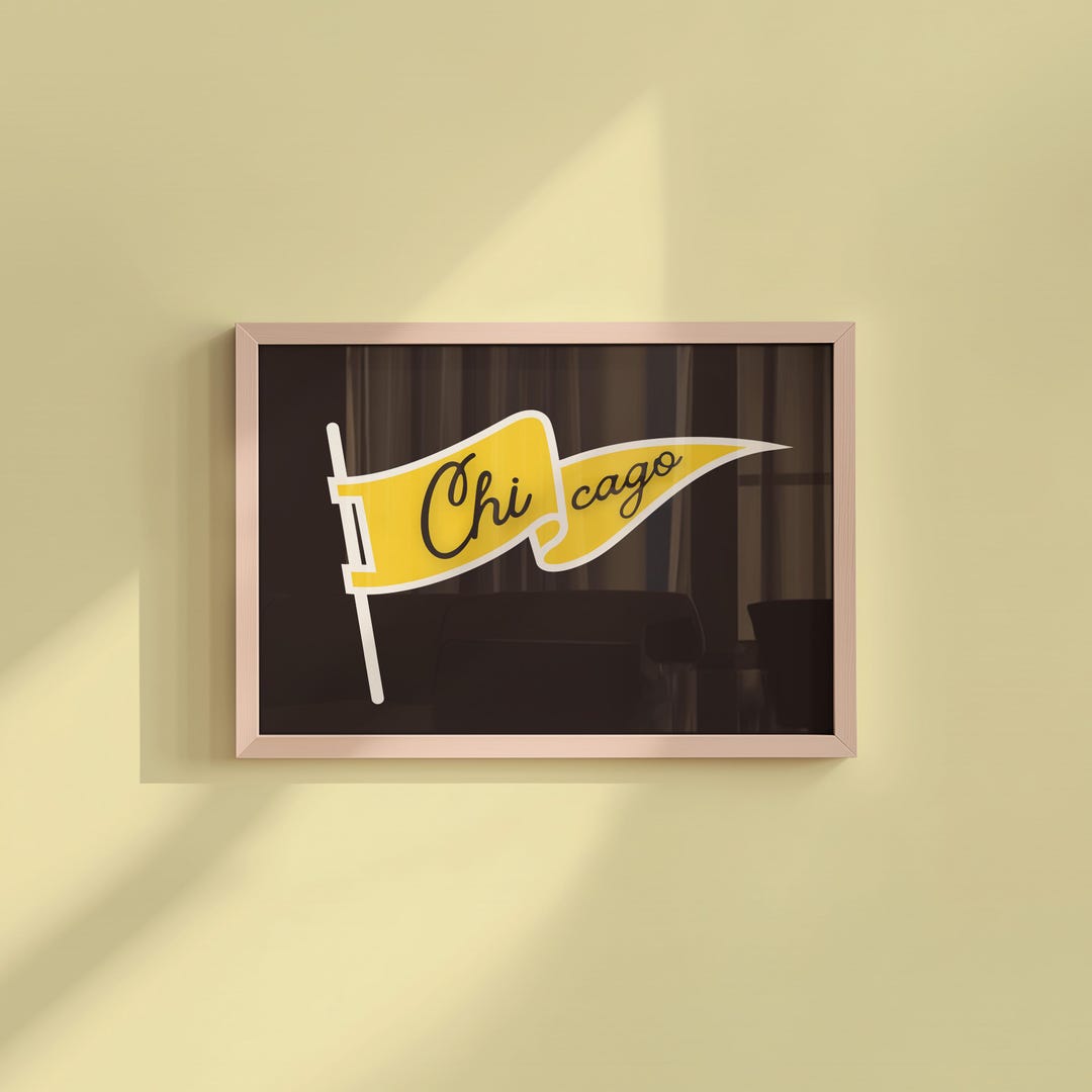 Chicago Flag Art Print - Modern Apartment Wall Decor Download - Etsy