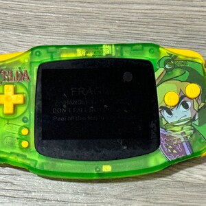 Zelda Translucent Green Backlit IPS Nintendo Gameboy Advance GBA With 3 ...