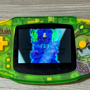 Zelda Translucent Green Backlit IPS Nintendo Gameboy Advance GBA With 3 ...
