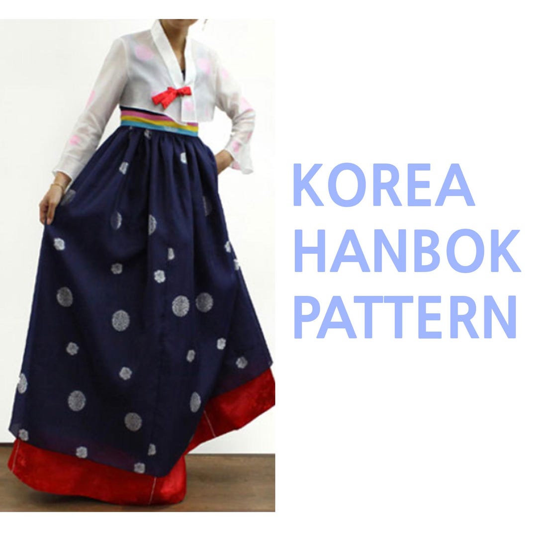 Women's Hanbok Korean Pattern 4 | Traditional Hanbok | Full-size ...