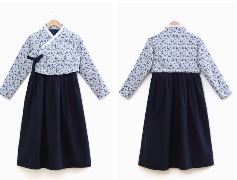 Women's Hanbok Korean Pattern 2 | Traditional Hanbok | Full-size ...