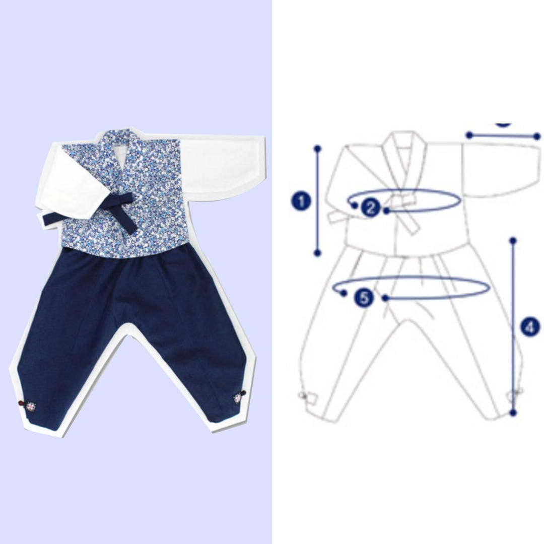 Children's Hanbok Korean Pattern 2 | Korean Traditional Hanbok | Full ...