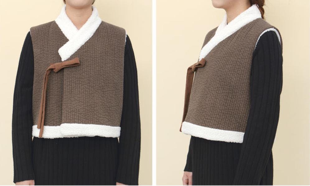 Women's Hanbok Vest Korean Pattern | Traditional Hanbok | Full-size ...