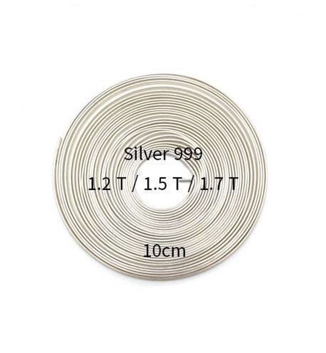 Pure 999 Sterling Silver Flat Wire, Multiple Sizes & Thickness Options ...