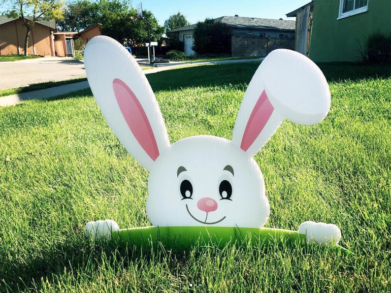Easter Bunny Outdoor Yard Sign - Etsy