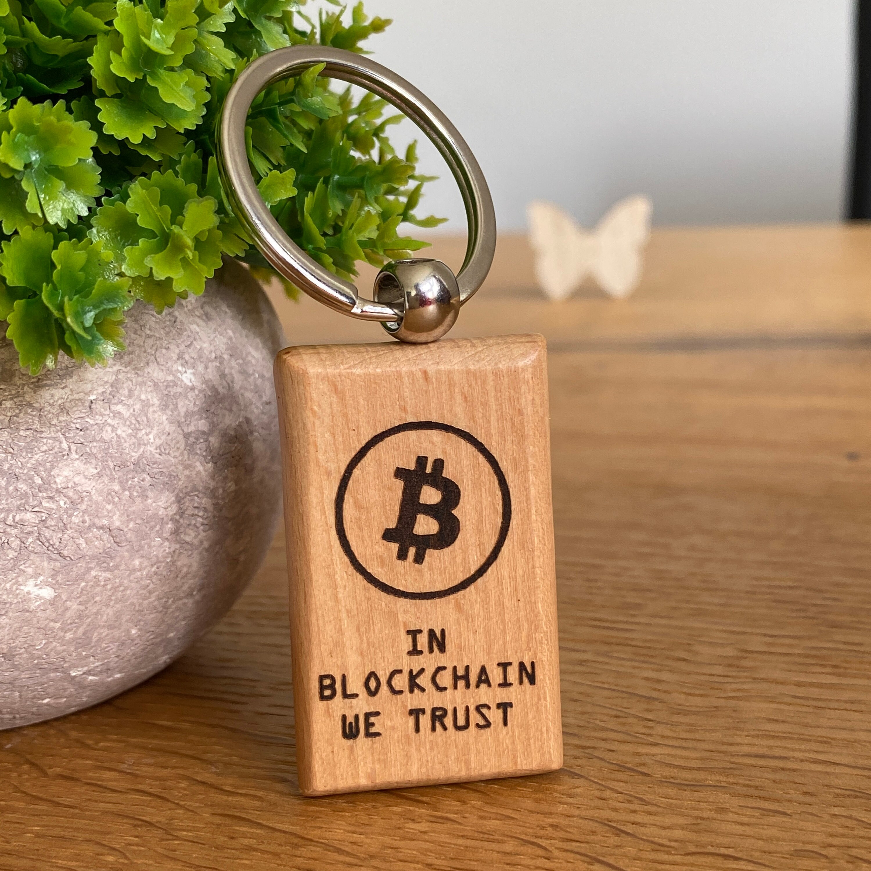 Keychain With Bitcoin Engraving Blockchain Wallet Crypto - Etsy UK