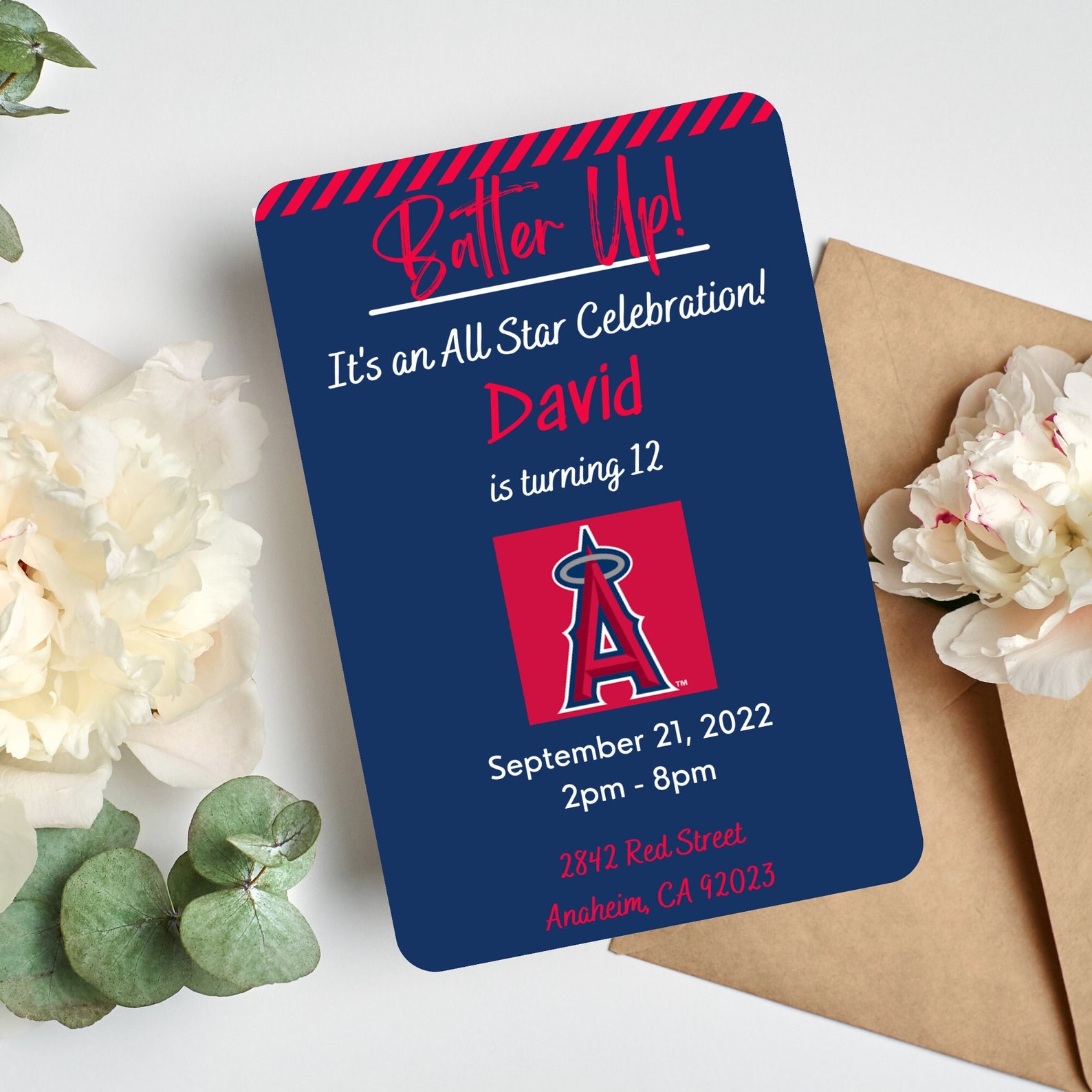 Angels Invitation, Baseball Invitation, MLB Invitation, Los Angeles ...