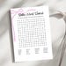 Baby Shower Word Search Game, Baby Girl Word Search, Baby Shower Game ...