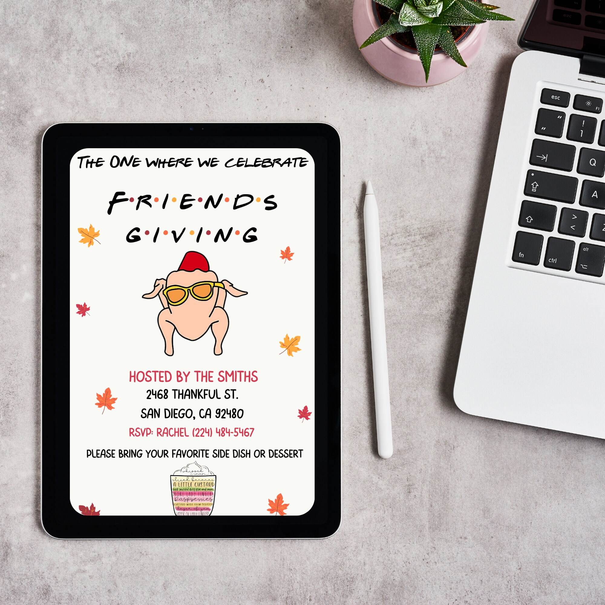 Friendsgiving Invite, Friends Thanksgiving Invite, Friendsgiving ...