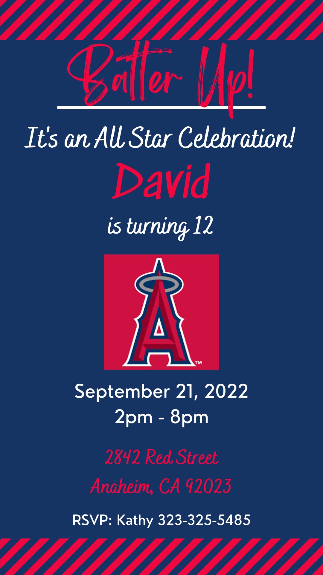 Angels Invitation, Baseball Invitation, MLB Invitation, Los Angeles ...