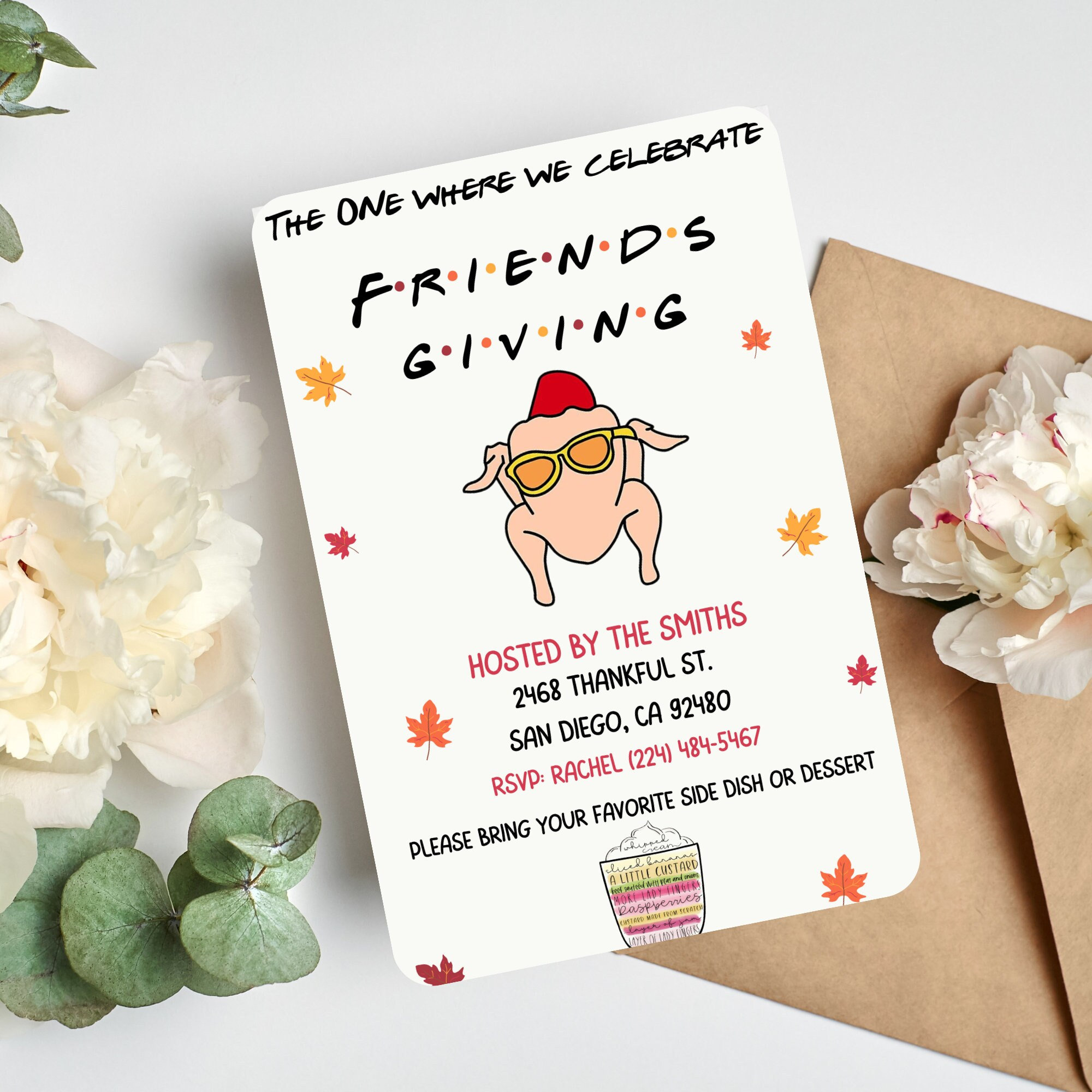 Friendsgiving Invite, Friends Thanksgiving Invite, Friendsgiving ...