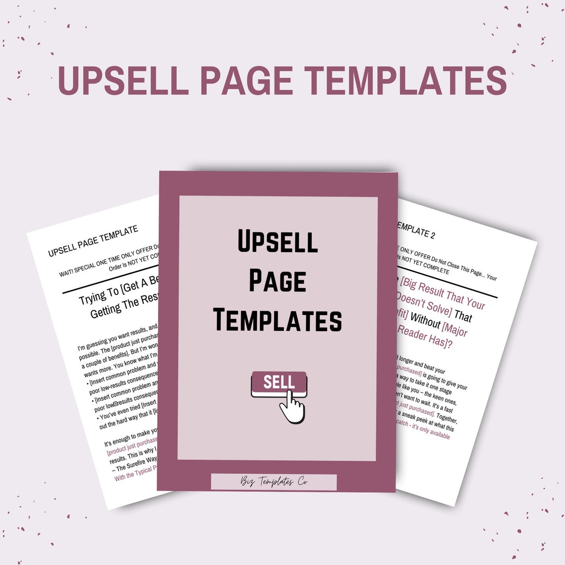 Upsell Page Templates Marketing Templates Sales page | Etsy