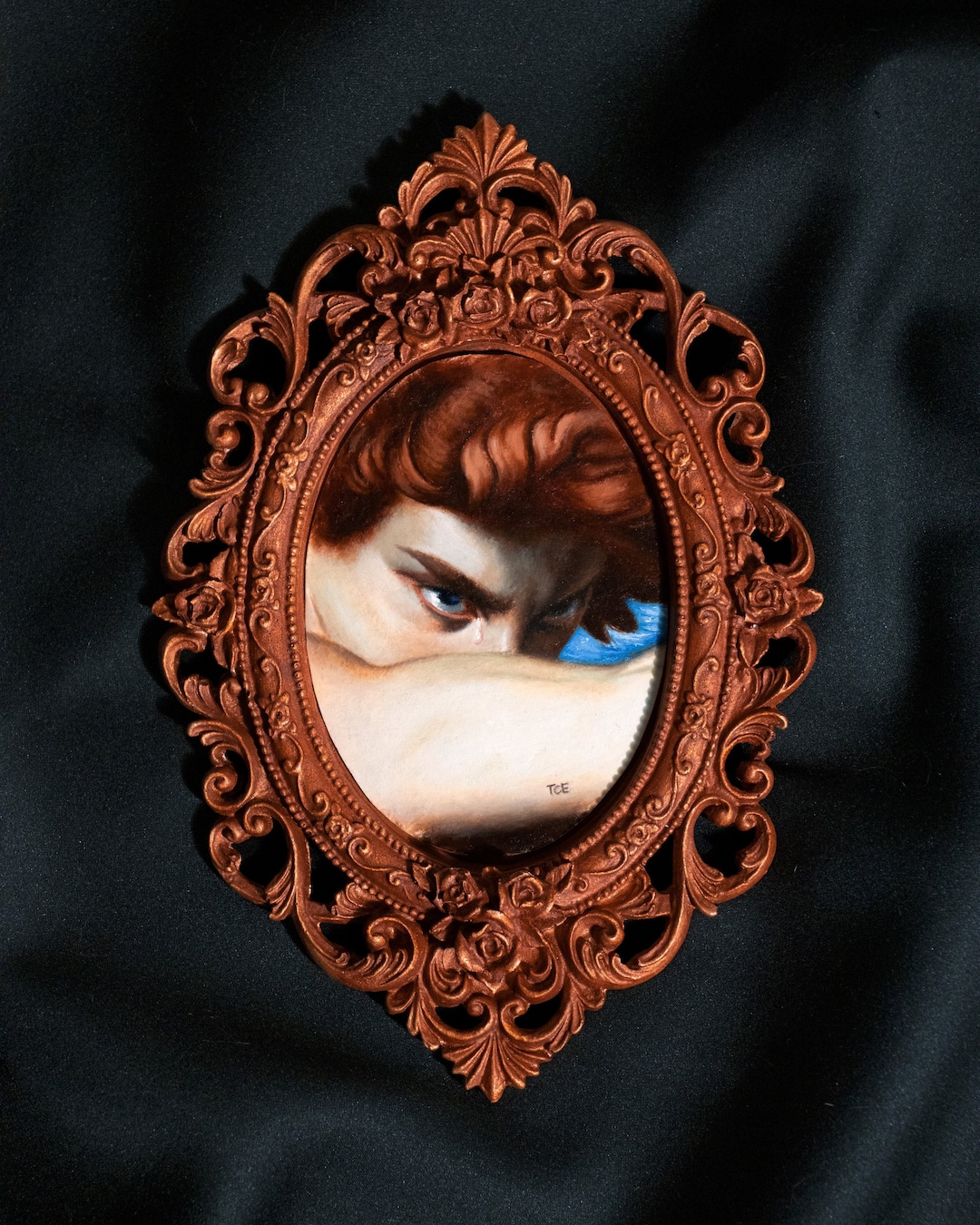 Fallen Angel Painting Original Framed Oil Painting Academic Art Crying ...