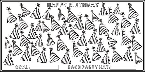 Happy Birthday Savings Tracker printable | Etsy