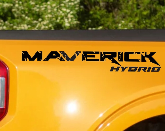 Ford Maverick Hybrid Vinyl Decal Sticker 2pcs, Bedside Truck Decal ...