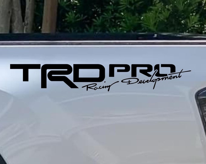 X2 TRD Pro Toyota Racing Development Tacoma Tundra Bedside Decal Vinyl ...