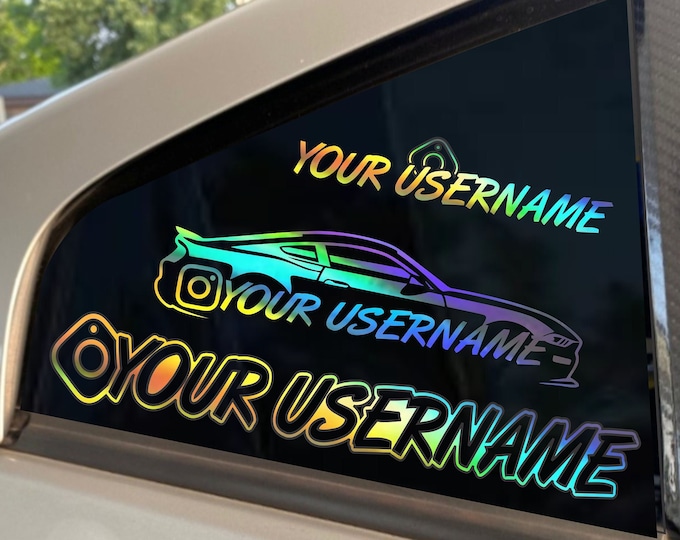 Custom Instagram Decal, Instagram Sticker Instagram Oil Slick Sticker ...