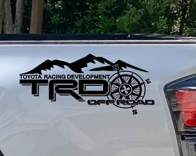 TRD off Road Decal Toyota Tacoma Tundra Truck Bedside Decal Set of 2 ...