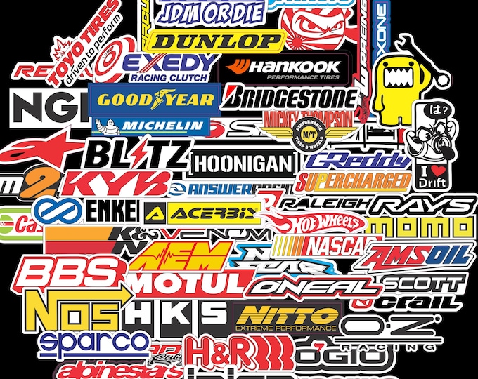 JDM Sticker Pack Tuner Vinyl 26 Stickers You Choose Color tgishsh - Etsy