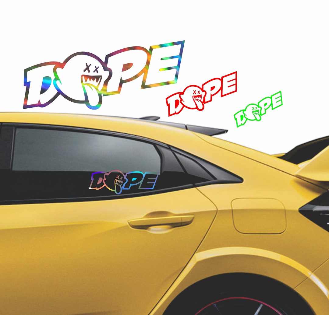 Mario Boo Dope Holographic Decal, Dope Decal, JDM/KDM Car Window Decal | Laptop Decal | Vinyl ...