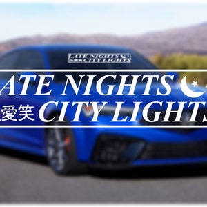 Late Night City Lights Windshield Decal Window Decal Car Sticker Car ...